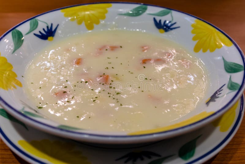 Chowder in a bowl stock image. Image of fresh, cream - 157588787