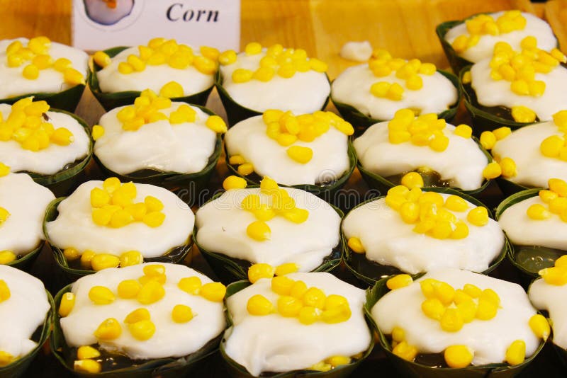 Creamy Coconut Tapioca and Corn Pudding Stock Image - Image of cereal ...