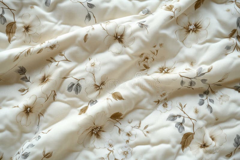Creamy Floral Quilt Texture Stock Illustration - Illustration of floral ...