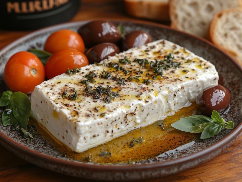 Creamy Greek Feta Delight stock illustration. Illustration of ...