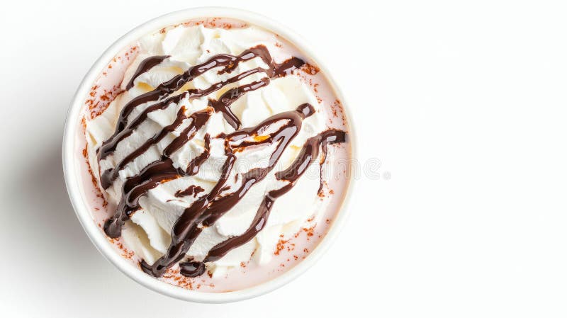 Creamy Hazelnut Milk Whipped Cream Chocolate Drizzle Cup Stock Photos ...