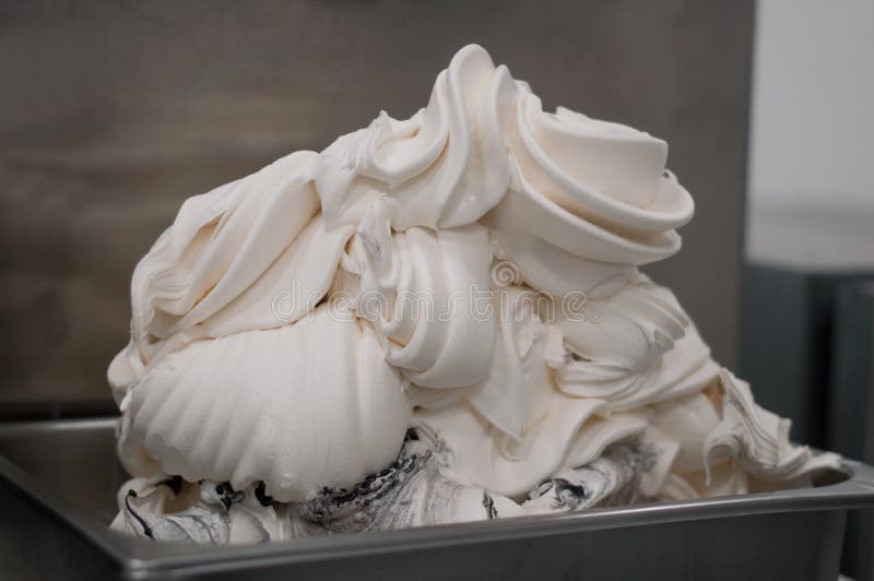 Creamy Ice Cream Close-up, Relief Texture of Ice Cream. Stock Photo ...