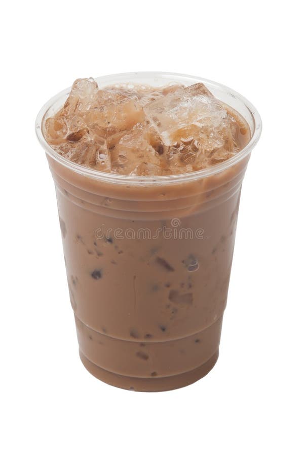 Creamy Iced Coffee Cappuccino Isolation on White Stock Image - Image of ...