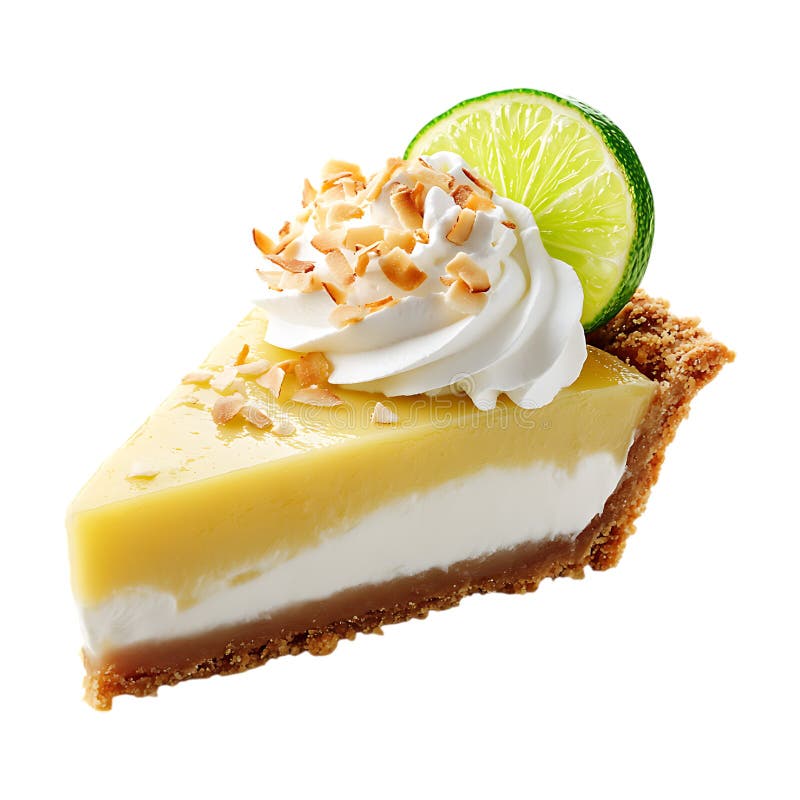 Creamy Key Lime Pie Recipe on Transparent Background Stock Illustration ...