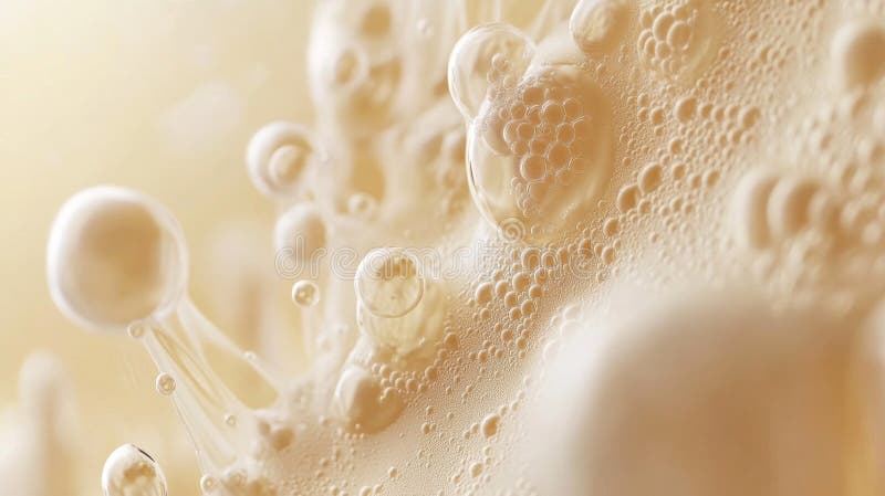 Creamy Liquid Bubbles Close Up Abstract Texture Stock Illustration ...