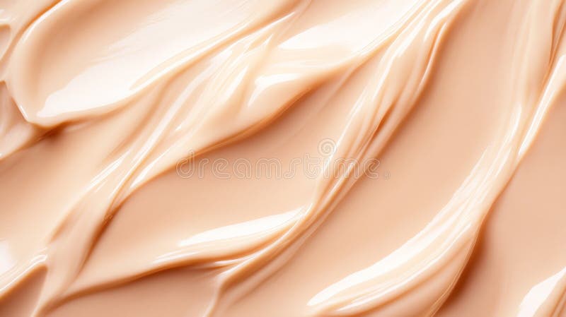 A Creamy, Liquid Foundation Texture in a Warm, Peachy Tone. the ...