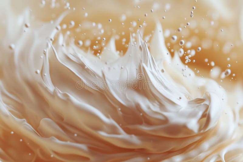 Creamy Liquid Splash with Bubbles, Dynamic Texture, Soft Colors ...