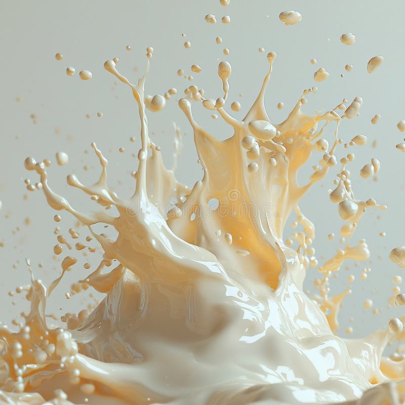 Creamy Liquid Splash Food Drink Beverage Dessert Milkshake Background ...