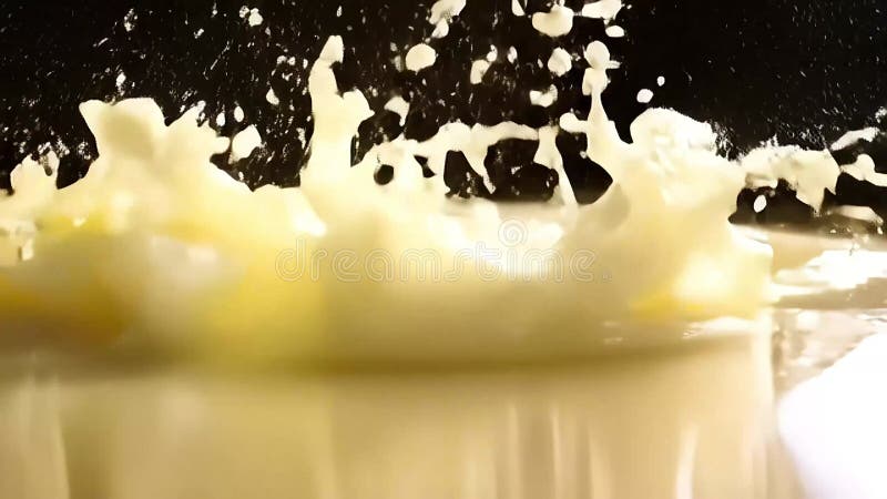 Creamy Liquid Surface Flowing Smoothly Abstract Background Slow Motion ...