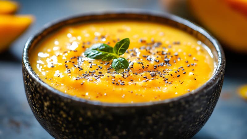 Creamy Mango and Coconut Delight in Bowl Stock Photo - Image of bowl ...