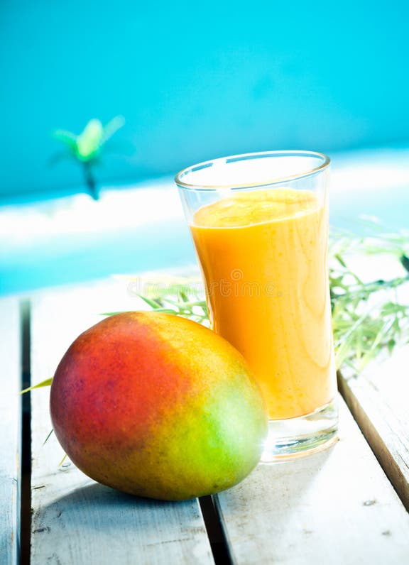 Creamy mango smoothie stock photo. Image of ripe, fruit - 24549694