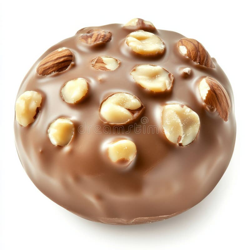 A Creamy Milk Chocolate Candy with Hazelnuts Inside, with a Smooth ...