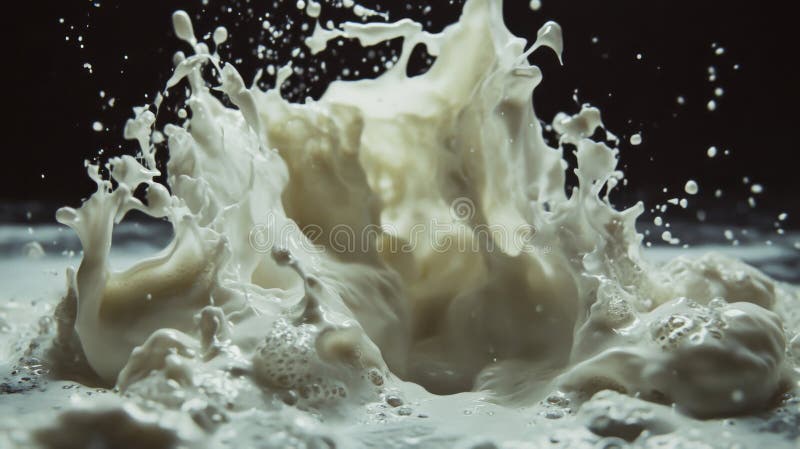 Creamy Milk Splash: Dynamic White Liquid Texture Stock Illustration ...