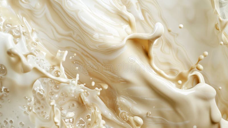 Creamy Milk Swirls and Splashes in High-Resolution Stock Photo - Image ...