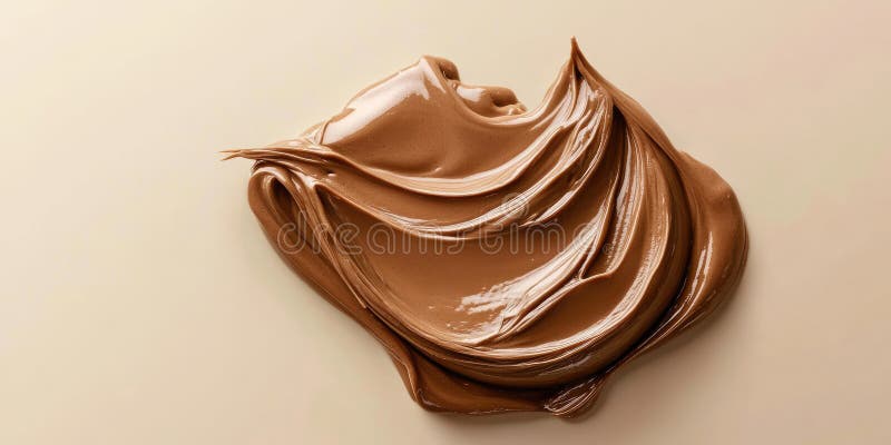 Creamy Mocha Mousse Dessert Swirl on Light Background Stock ...