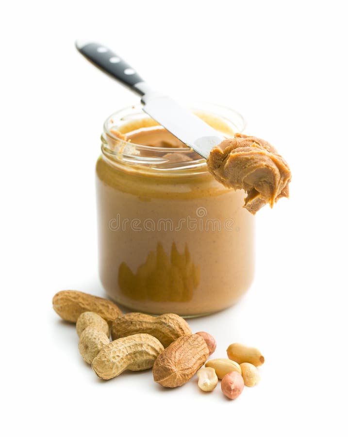 Creamy Peanut Butter and Peanuts. Stock Photo - Image of protein ...