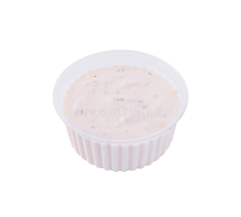 Creamy Ranch Dip in Plastic Container Stock Image - Image of texture ...