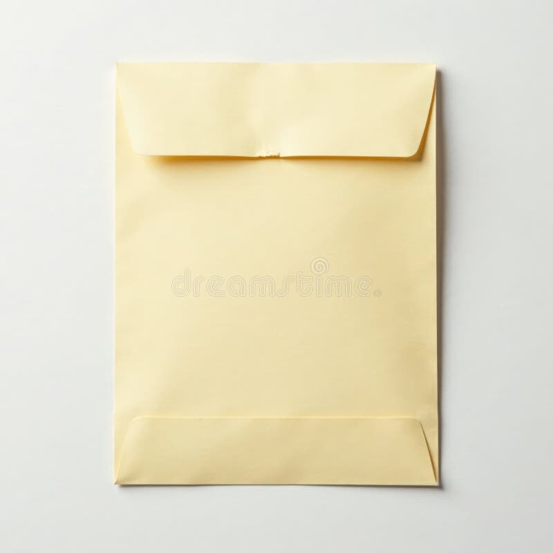 Creamy, Rectangular Envelope; Distressed Corners, Tied String, Post ...