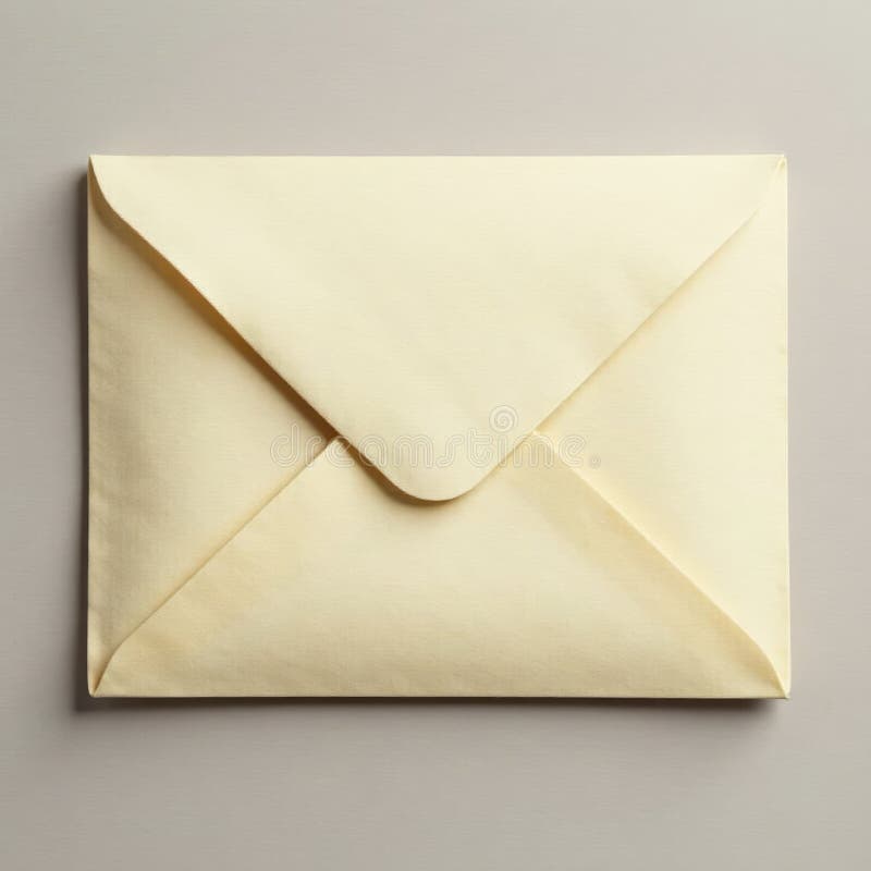 Creamy, Rectangular Envelope; Distressed Corners, Tied String, Vintage ...