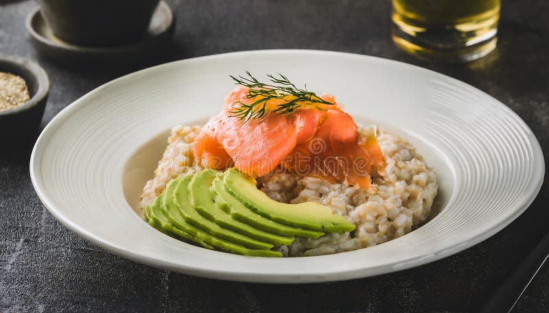 Creamy Risotto with Smoked Salmon and Avocado Elegant Presentation ...