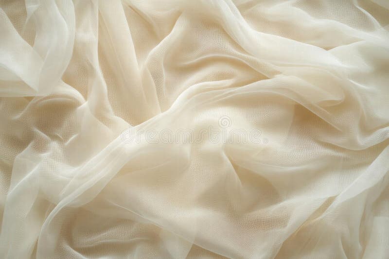 Creamy Sheer Fabric Drapes Gracefully, Creating a Luxurious and Elegant ...