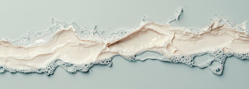 Creamy Skincare Texture with Soft Hydrating Foam and Smooth Liquid ...