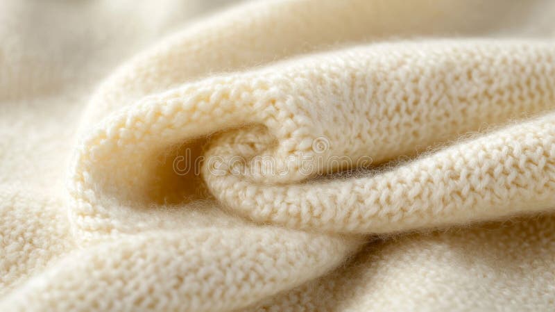Creamy Soft Knitted Fabric Texture Close Up Stock Illustration ...