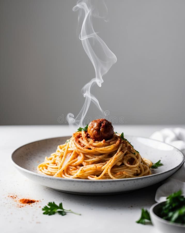 Creamy Spicy Fireball Spaghetti for Dinner. Stock Photo - Image of spaghetti, creamy: 340334108
