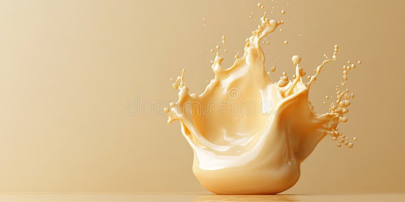 Creamy Splash Captures Motion and Texture Against a Neutral Background ...