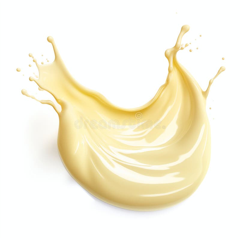 Creamy Splash of Liquid Flowing Gracefully from a Surface Against a ...