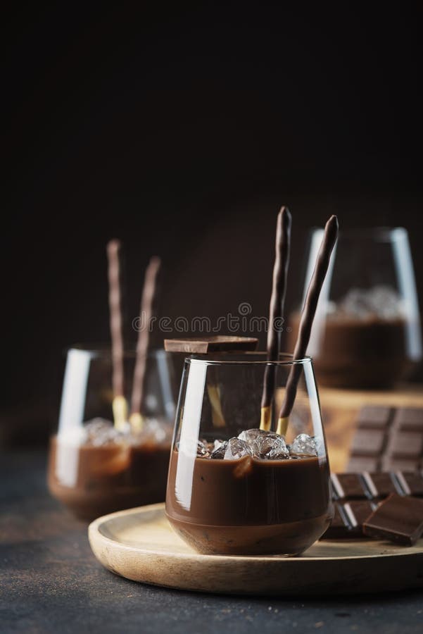 Creamy Sweet Liqueur with Chocolate Stock Photo - Image of cocktail ...