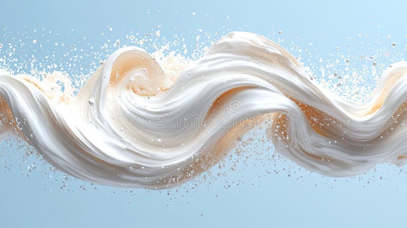 Creamy Swirl, Splash, Blue Backdrop, Food Texture, Ad Stock ...