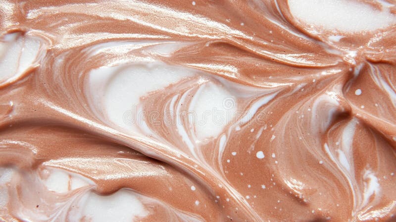 Creamy Swirls of Milk Chocolate Ice Cream Texture Stock Illustration ...