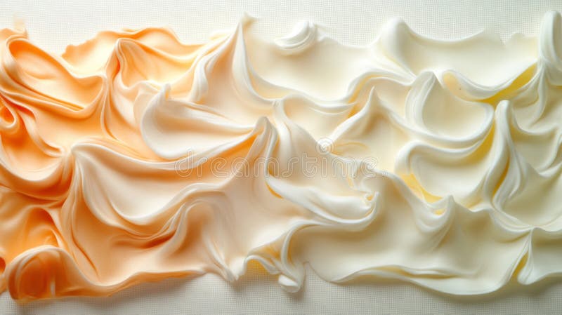 Creamy Swirls of Orange and White Frosting Stock Illustration ...
