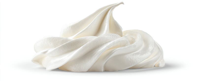 The Creamy Texture of Whipped Cream in a Fluffy Spiral Arrangement. AI ...