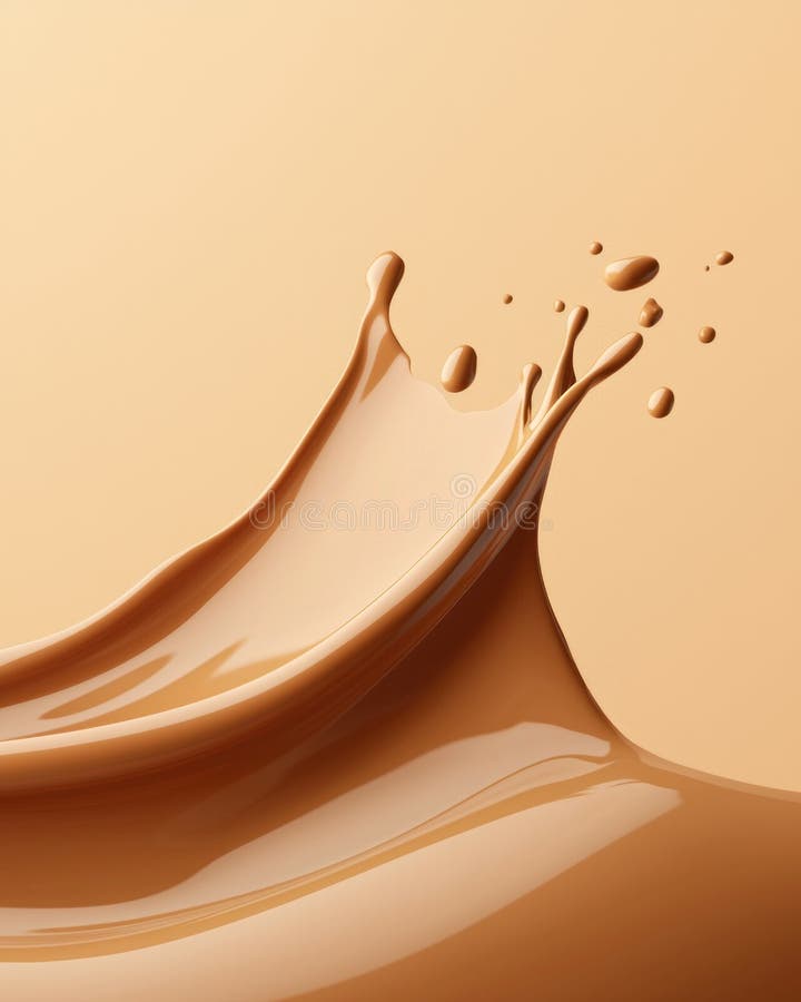 Creamy Thick Chocolate Milk Splash in Mid Air with Smooth Texture Stock ...