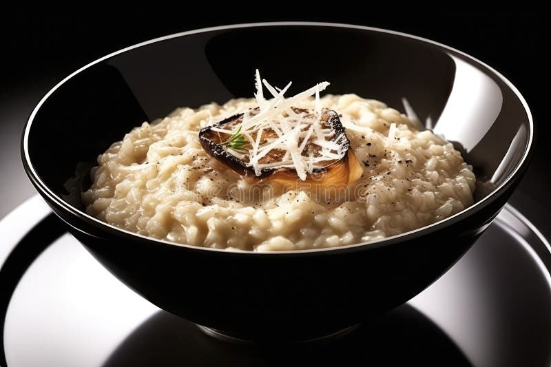 Creamy Truffle Risotto Sprinkled with Grated Parmesan Cheese ...