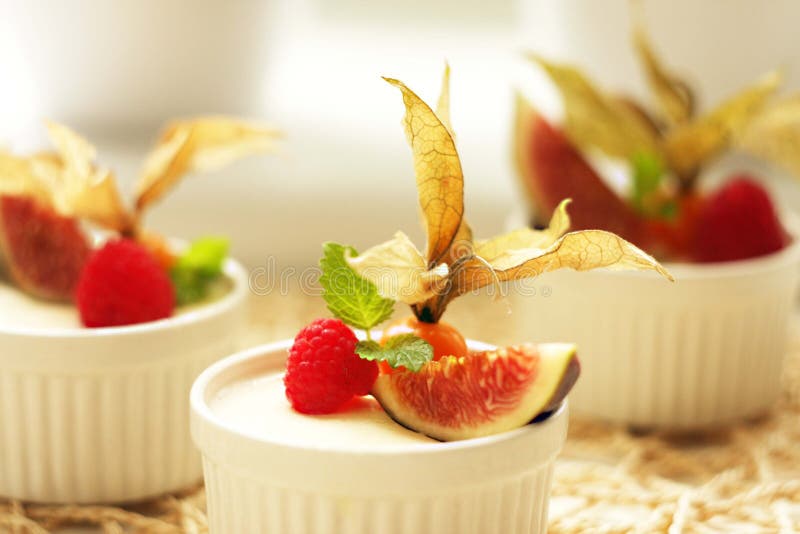 Creamy Vanilla Panacota with Wild Berries, Raspberry Pudding Puding ...