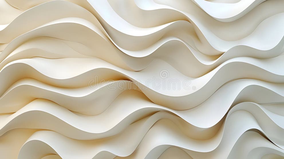 Creamy Wave Abstract 3D Background Stock Illustration - Illustration of ...