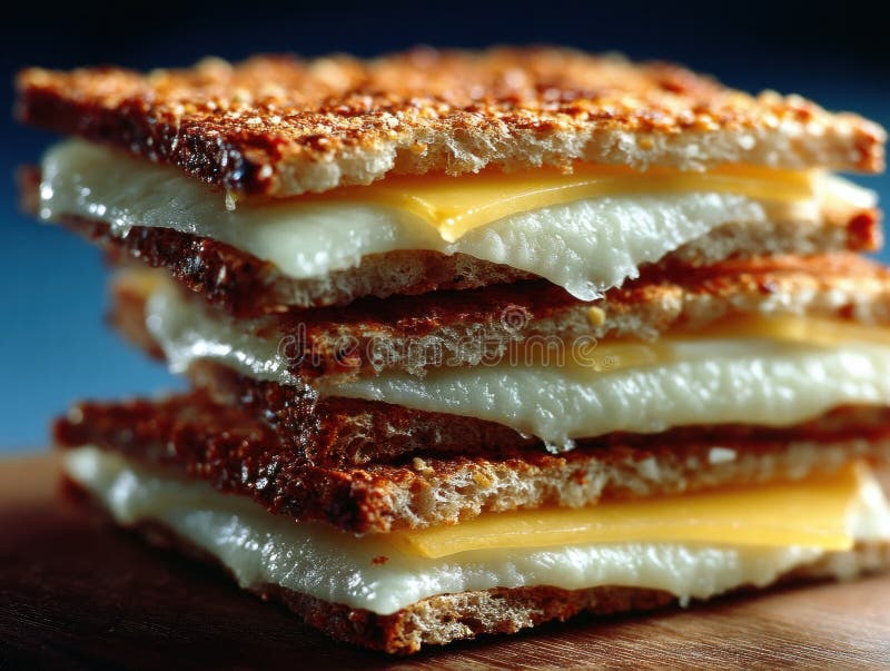 Creamy White American Cheese Slices Ready for Sandwiches Stock Image ...