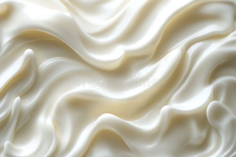 Creamy White Cosmetic Cream is Forming Smooth Waves Texture Stock ...