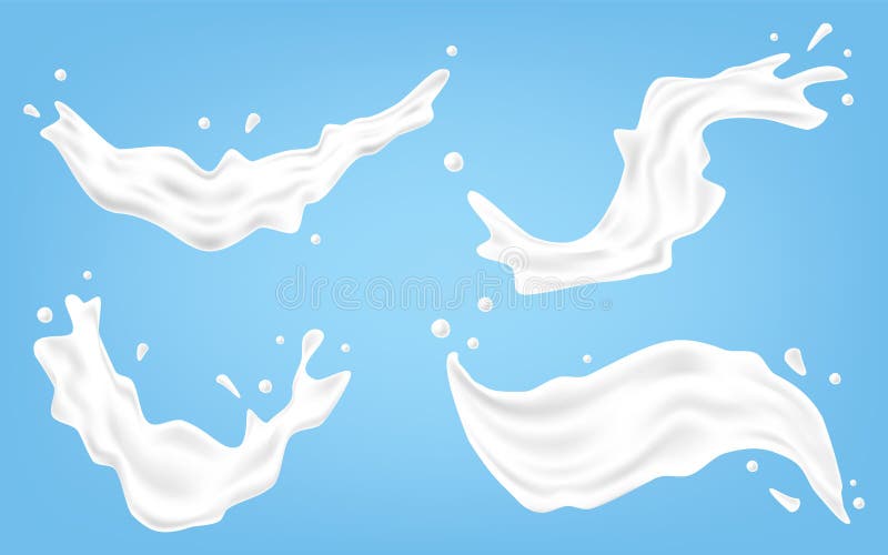Creamy White Liquid Splash. Flowing Milk. Melted and Dripping Protein ...