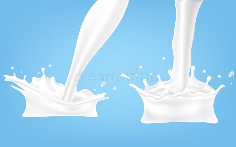 Creamy White Liquid Splash. Flowing Milk. Melted and Dripping Protein ...