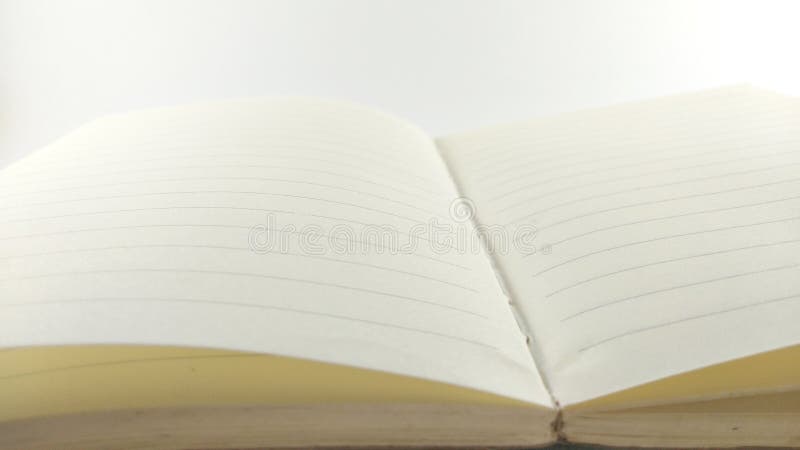 Creamy White Notebook Unfolded in the Middle Stock Photo - Image of ...