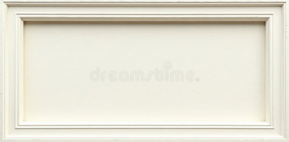Creamy White Rectangle Frame with Subtle Embossed Pattern, Aged Look ...