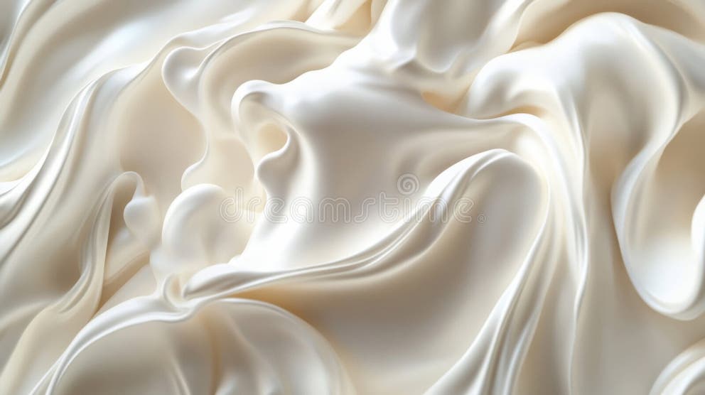 Creamy White Silk Draped Softly in Gentle Waves Stock Illustration ...
