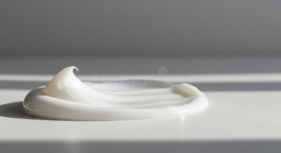 Creamy White Substance Forms a Soft Wave on a Surface Stock Illustration - Illustration of ...