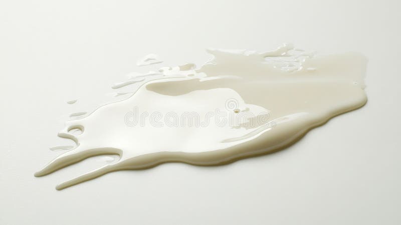 Creamy White Substance Spilled on a White Surface Stock Illustration ...