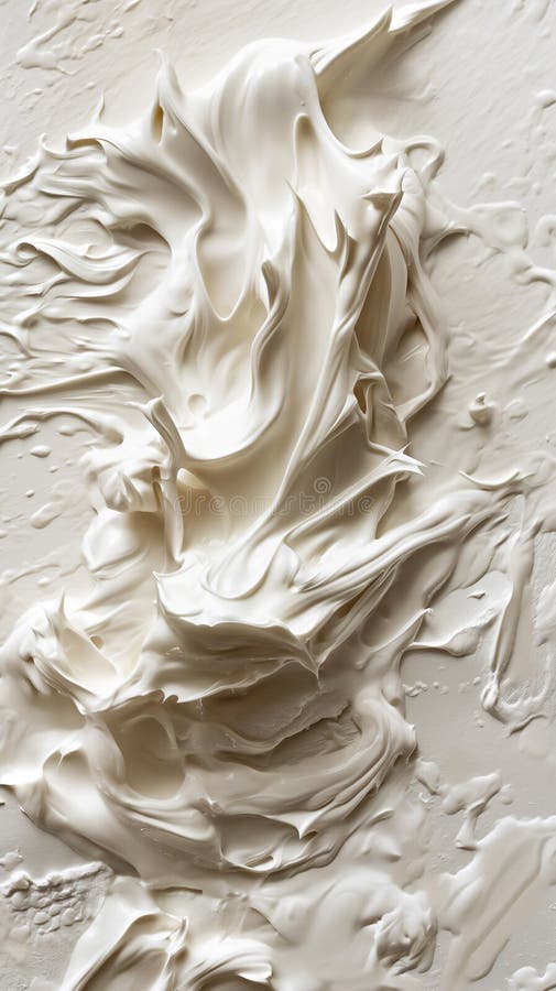 Creamy White Textured Paint Strokes on a Surface Stock Illustration ...