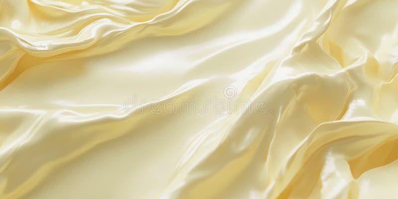 Creamy Yellow Satin Fabric Texture: High-Res Background Image Stock ...
